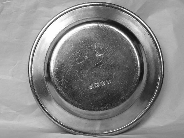 John Skinner American Pewter Smooth Rim 9" Plate Boston Massachusetts ...